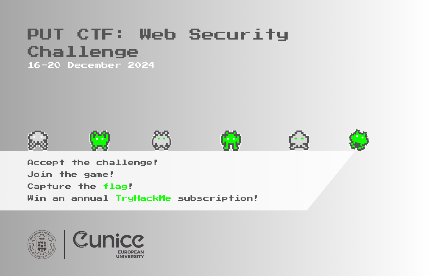 We are opening a registration for a CTF (capture the flag) competition. | Politechnika Poznańska